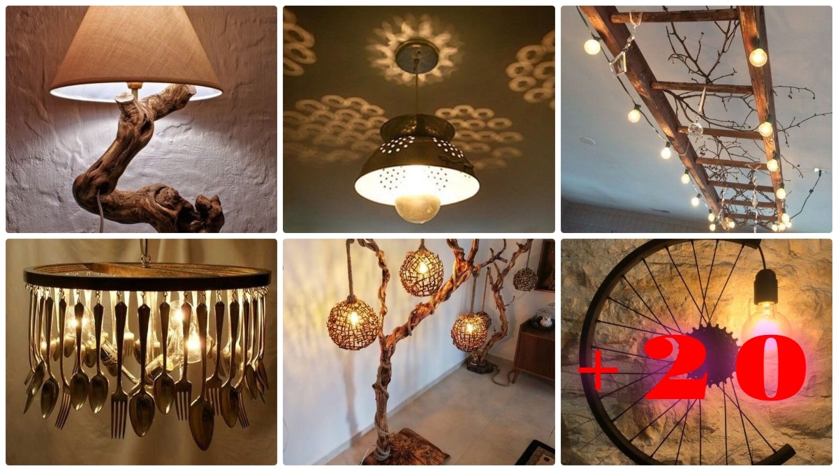20 imágenes inspiradoras de lámparas de madera artesanales DIY ...